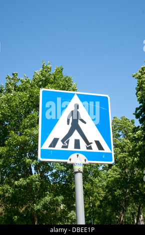 European style Pedestrian Crossing Sign, Helsinki, Finland Stock Photo ...