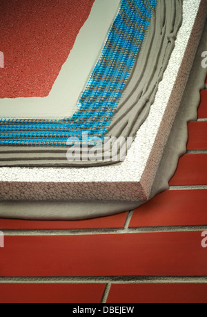 Thermal insulation of the facade of a brick building from the outside ...