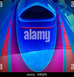 Custom paint job on a car hood comic character Stock Photo - Alamy