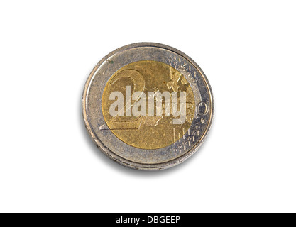 Two Euro coin currency of the European Union Stock Photo - Alamy