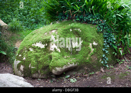 Mud Maid earth woman sculpture of stone and plants at the Lost Gardens ...