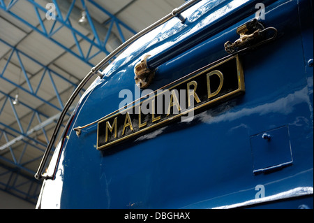 Nameplate of 'Mallard', British steam locomotive, National Railway ...