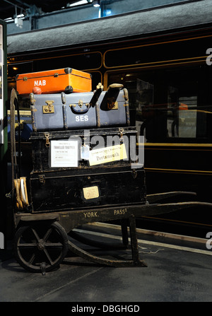 old luggage in the national railway museum in york Stock Photo - Alamy