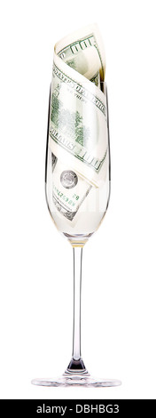 money Cocktail business concept present isolated Stock Photo - Alamy