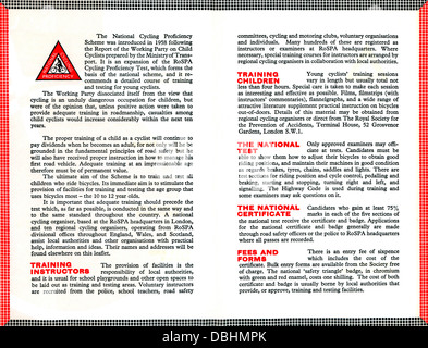 National cycling proficiency certificate Stock Photo - Alamy