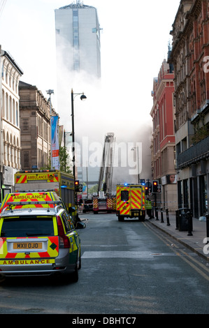Fire central Manchester England UK Stock Photo - Alamy