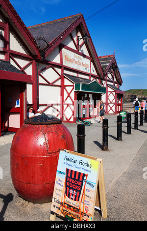 Entrance to Saltburn Pier in Saltburn-by-the-Sea near Redcar in ...
