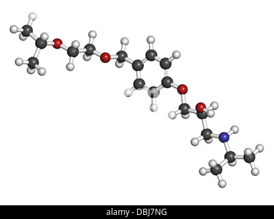 Bisoprolol beta blocker drug, chemical structure. Used to treat high ...
