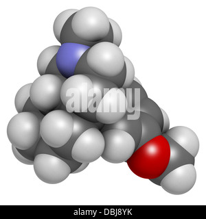 Dextromethorphan cough suppressant drug (antitussive), chemical ...