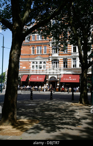 Cafe Colbert restaurant on Sloane Square, London, UK Stock Photo - Alamy