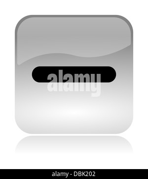 Minus detract white, transparent and glossy web interface icon with ...