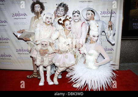 Cast World premiere of Cirque du Soleil 'Zarkana' held at Radio City ...