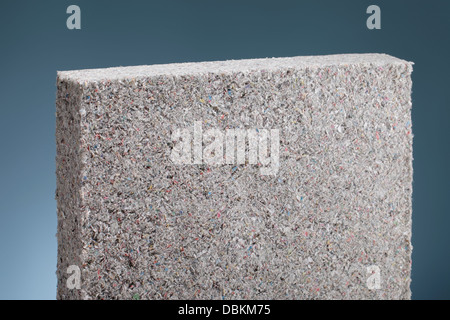 Cellulose insulation batt panel, made of recycled newspapers, used as ...