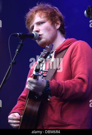 Ed Sheeran performing at the Latitude Festival in Henham Park, Suffolk ...