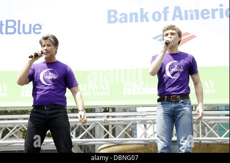 Matt Leisy and Charles West attend Broadway in Bryant Park presented ...