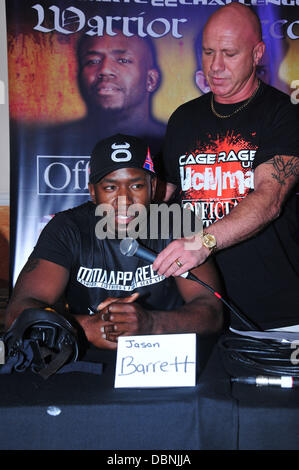 Jason Barrett Press conference and weigh-in ahead of the MMA fight ...