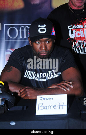 Jason Barrett Press conference and weigh-in ahead of the MMA fight ...
