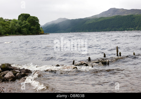 Loch Ness viewed from the shore at Inverfarigaig Scotland Stock Photo ...