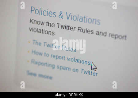 Twitter Abuse Reporting Stock Photo - Alamy