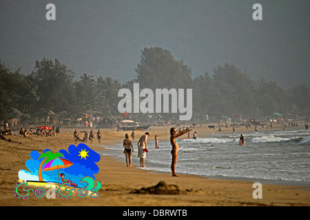 People Reflection at beach, Goa, India Stock Photo - Alamy