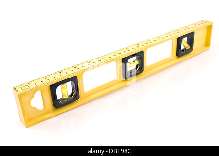 Yellow building level, isolated on a white background Stock Photo - Alamy