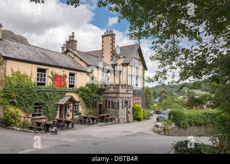 The Sun Hotel in Coniston. Cumbria North West England Donald Campbell ...