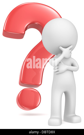 The Dude in a classic pose in front of blue question mark Stock Photo ...