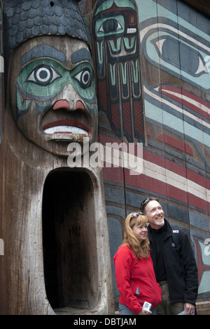 Longhouse, Totem Bight State Park, Ketchikan,Alaska Stock Photo - Alamy