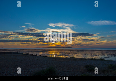 Whitstable beach sunset Stock Photo - Alamy