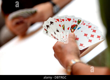 Skat players compete in the final round of the Skat tournament Skat ...