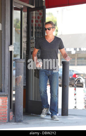 Baltazar Getty exits a bicycle store in Beverly Hills Beverly Hills ...