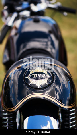 Black BSA cafe racer. Classic british motorcycle Stock Photo - Alamy