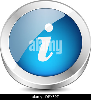 Info icon. Metallic internet button on black background Stock Photo - Alamy