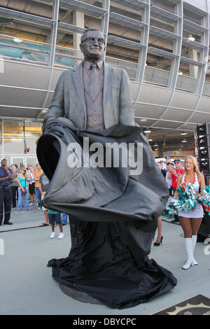Statue Statue dedication for Joe Robbie before the Miami Dolphins 2011 ...
