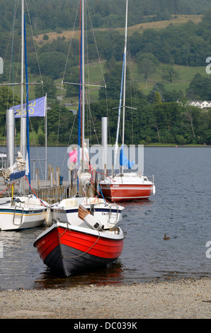Coniston Water and Moorings Lake District National Park in Cumbria ...