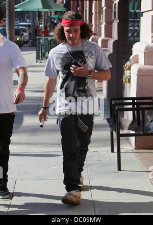 Jackson Rogow returns to his car in Beverly Hills Los Angeles ...