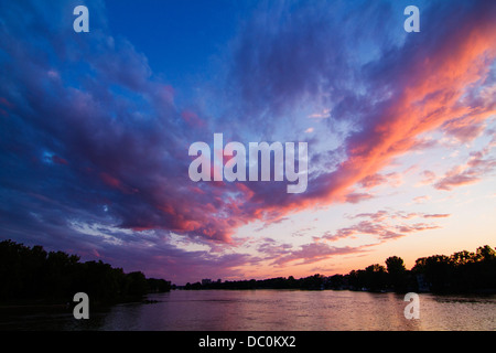 Spectacular sunset in Quebec -Canada Stock Photo - Alamy