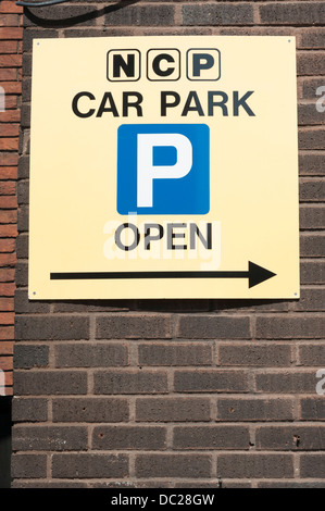 The NCP Car Parking Sign on the side of a Multi-storey car park in ...