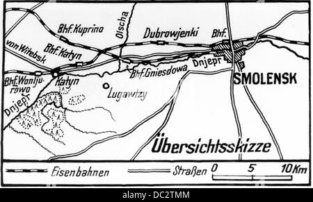 The discovery of the mass graves in Katyn (Russia) by the German ...