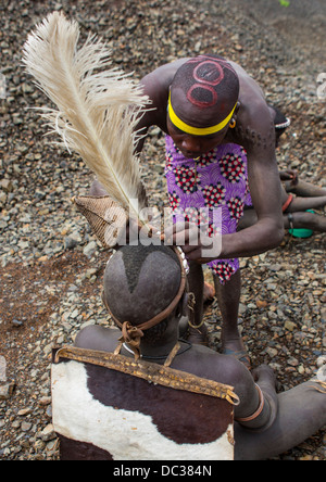 Bodi Tribe Preparing The Kael Ceremony, Hana Mursi, Omo Valley ...