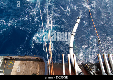 Offshore seismic air guns been picked up to seismic vessel Stock Photo ...