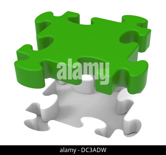 Jigsaw Piece Shows Individual Object Problem Stock Photo - Alamy