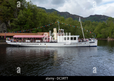Loch Katrine, Scotland. The pleasure steamer SS Sir Walter Scott ...