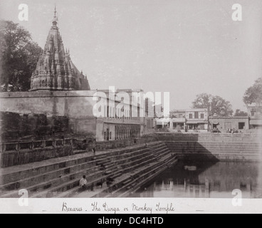 Durga temple also known as Monkey temple in Varanasi, Uttar Pradesh ...
