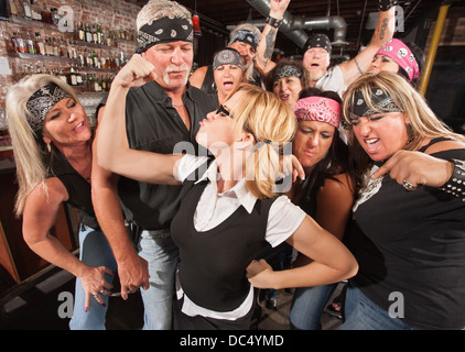 Nerd Flexing with Gang Stock Photo - Alamy