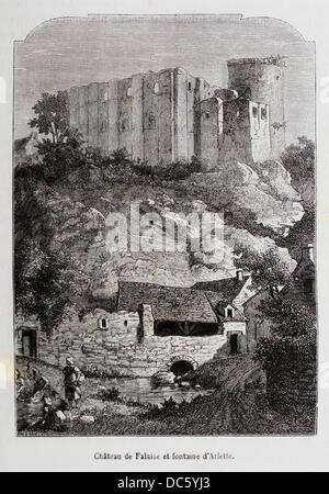 The chateau at Falaise Calvados Normandy France birthplace of William ...
