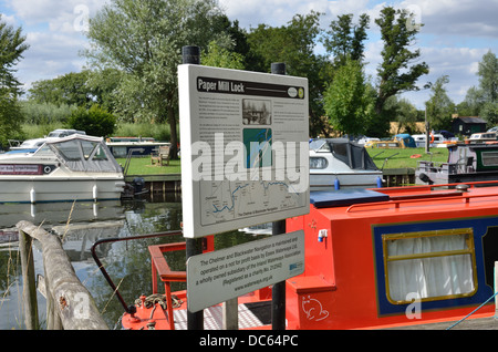 Chelmer and Blackwater Canal at Paper Mill Lock Little Baddow Essex ...