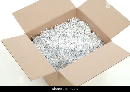 Shredded card cardboard packaging Stock Photo - Alamy