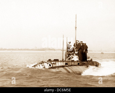 A Royal Navy Submarine, early 1900s Stock Photo - Alamy