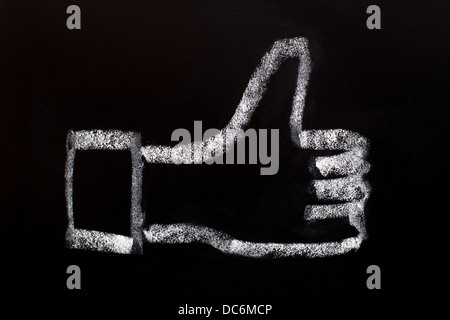 Like symbol drawn on blackboard Stock Photo - Alamy